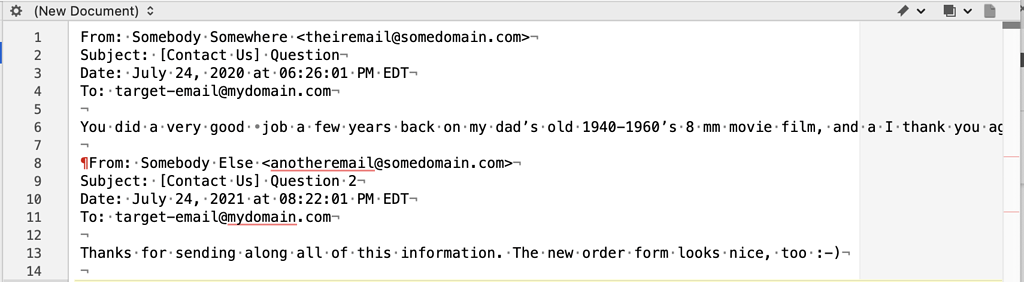 Apple mail export paragraph characters and end of lines - General - Xojo Programming Forum
