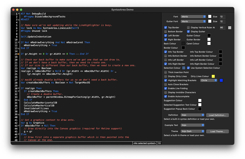 Announcing SyntaxArea, a.k.a CustomEditField 2 - Extras - Xojo Programming Forum