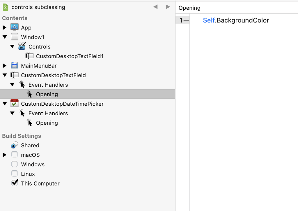 Add method for property control to subclass of control - Getting Started - Xojo Programming Forum