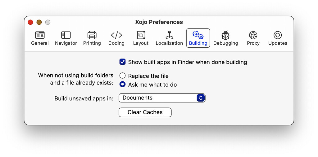 Build Folder For The Debug Application Macos Xojo Programming Forum
