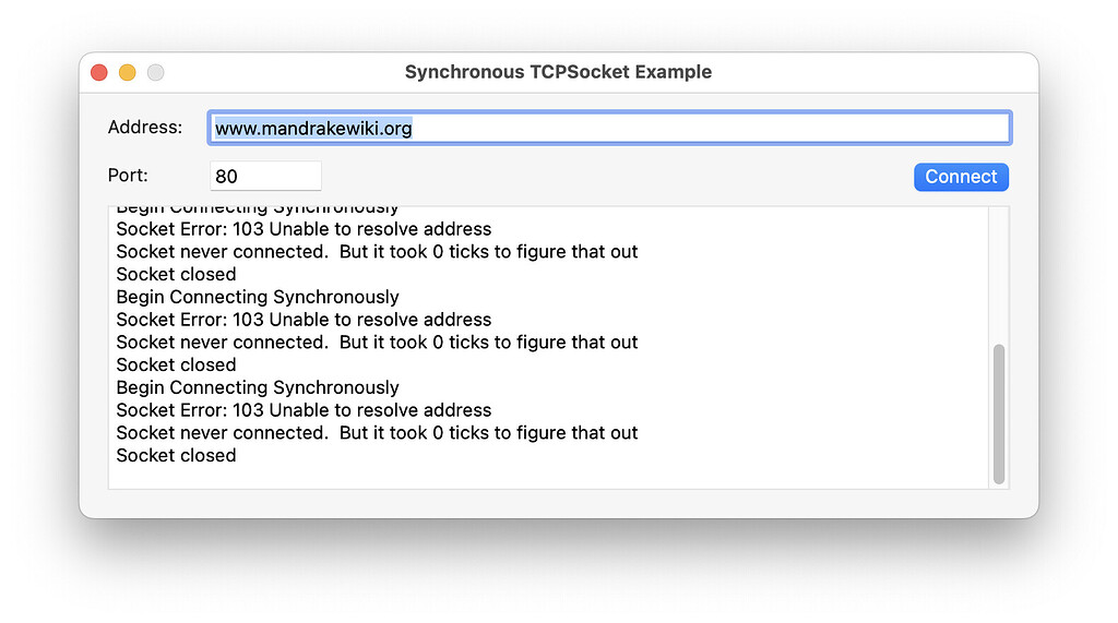 Using the “TCPSocket” example - Getting Started - Xojo Programming Forum