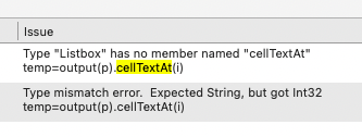 cellTextAt is not choosable in listbox? - General - Xojo Programming Forum