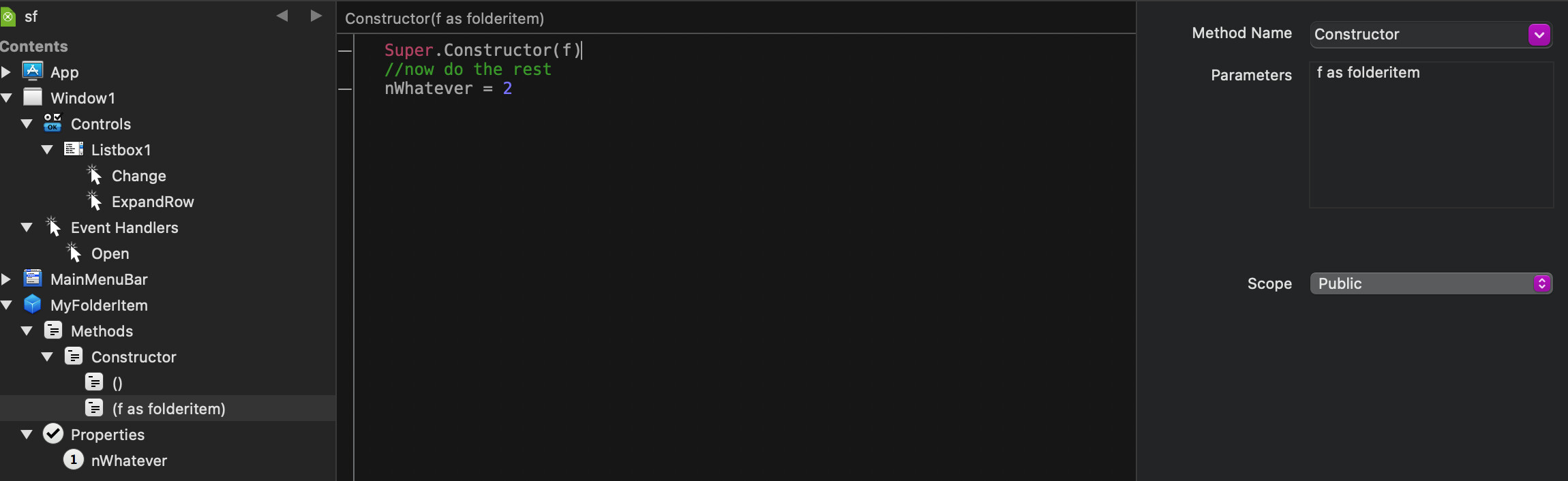 Folderitem based class - Getting Started - Xojo Programming Forum